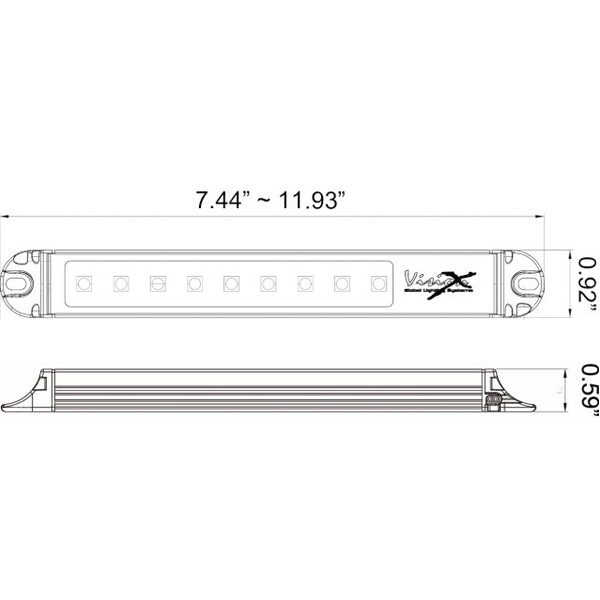 Vision X 12" LED ACCENT LIGHTING STRIP LIGHT 328lm 4.2W 9141794 | eBay