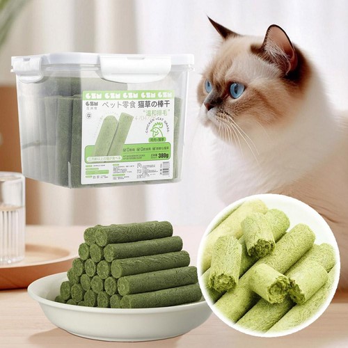 60/80pcs Cat Grass Sticks Pet Snacks Cat Food For Cats Cle of Cat All ...