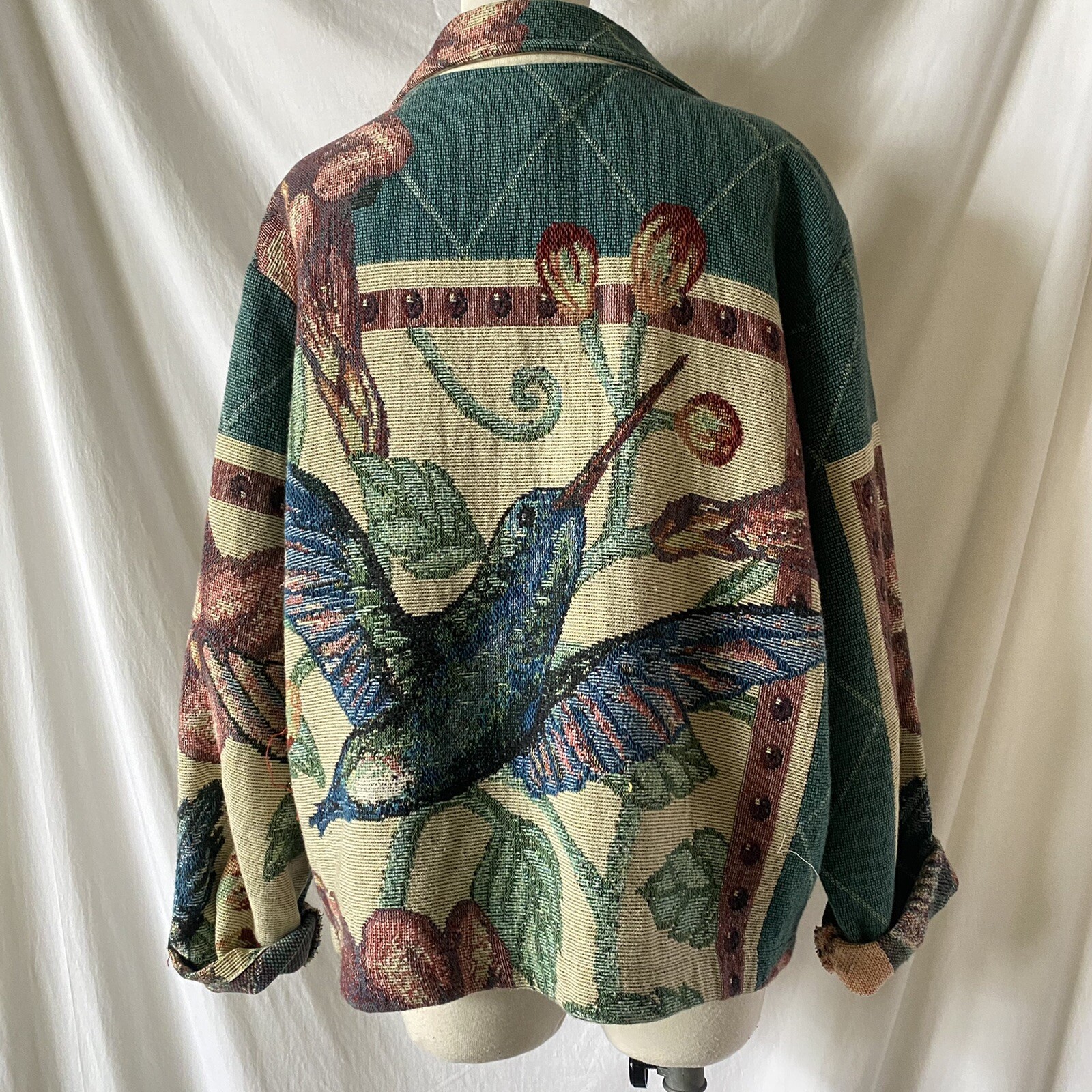 Vintage Sugar Street Weavers Hummingbird Quilted Jacket | eBay