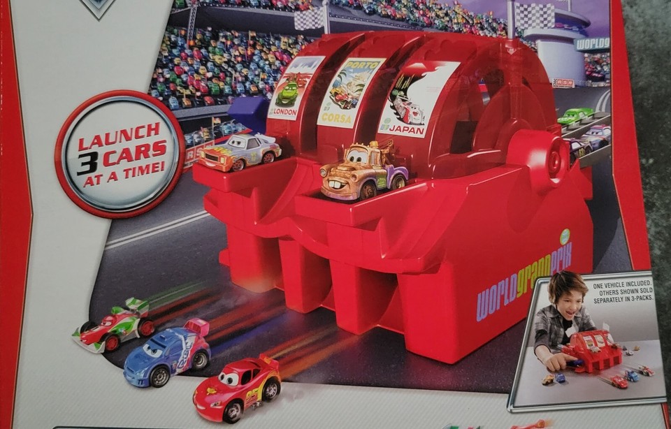 Disney CARS Micro Drifters World Grand Prix Multi Car Launcher Toy ...