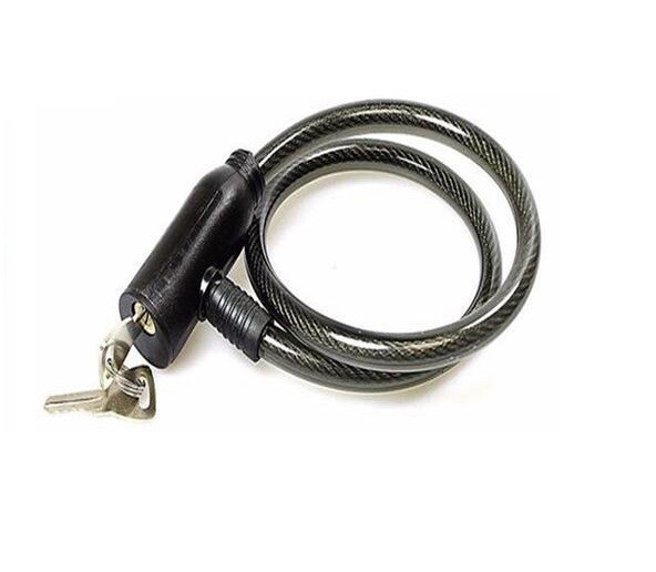 2 KEY BIKE LOCK CYCLE BICYCLE STEEL CABLE PADLOCK EXTRA STRONG SECURITY ...