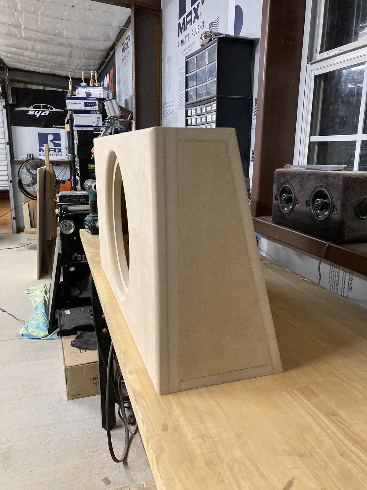 Custom JL Audio 12TW3-D4 Flush Mount Subwoofer Wedge Enclosure/Speaker ...