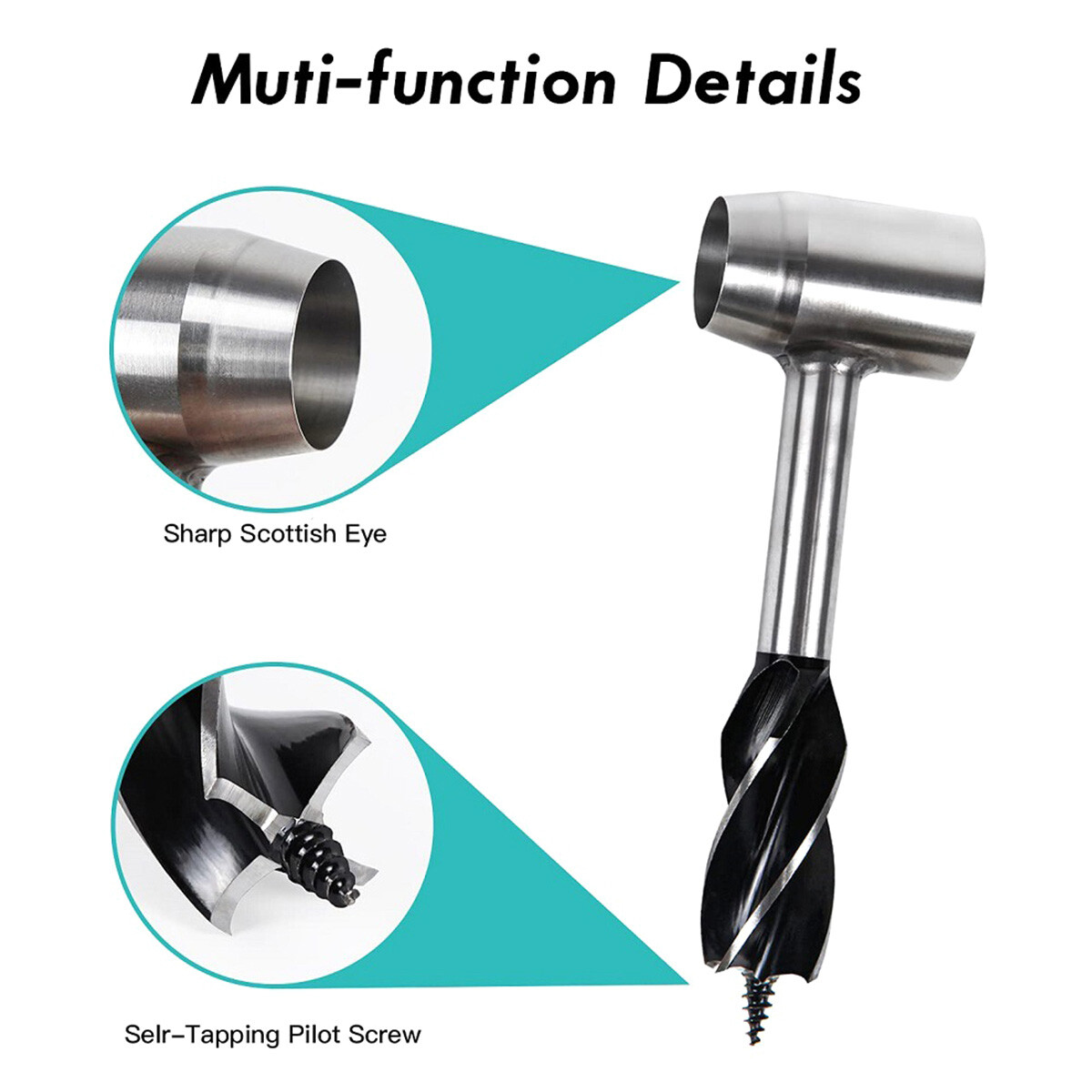 Carbon Steel Bushcraft Hand Auger Drill Manual Outdoor Survival Drill ...