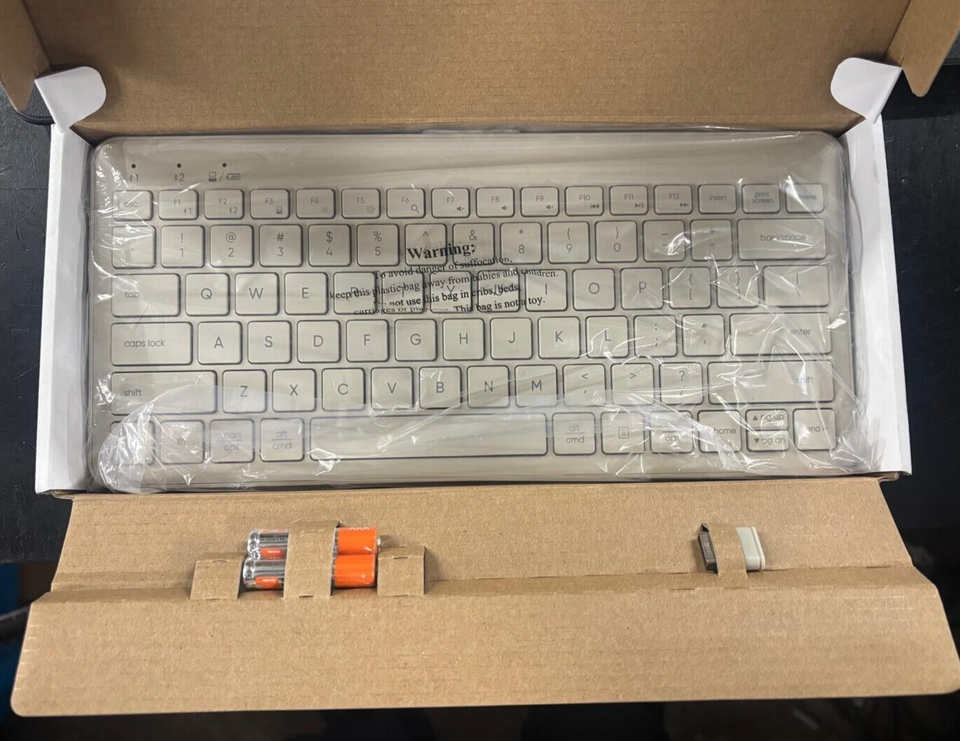 HeyDay Compact Wireless Keyboard Bluetooth 5.1 W/ Wireless USB Receiver ...