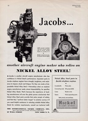 1932 Jacobs Aircraft Engine Ad 10/23/2024cc | eBay