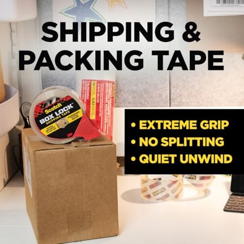 Scotch Box Lock Packing Tape Clear Extreme Grip 1.88x54.6yd | eBay