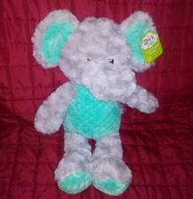 Spark Create Imagine Elephant Gray Blue Rattle Crinkle Soft 15in Plush ...