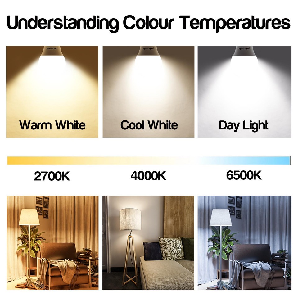 10 Pack LED GLS Light Bulbs 50W Warm Cool White Day Light Bayonet B22 ...