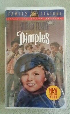 Dimples (VHS, 1994, Colorized Clam shell) Shirley Temple New~Sealed 86162857034| eBay