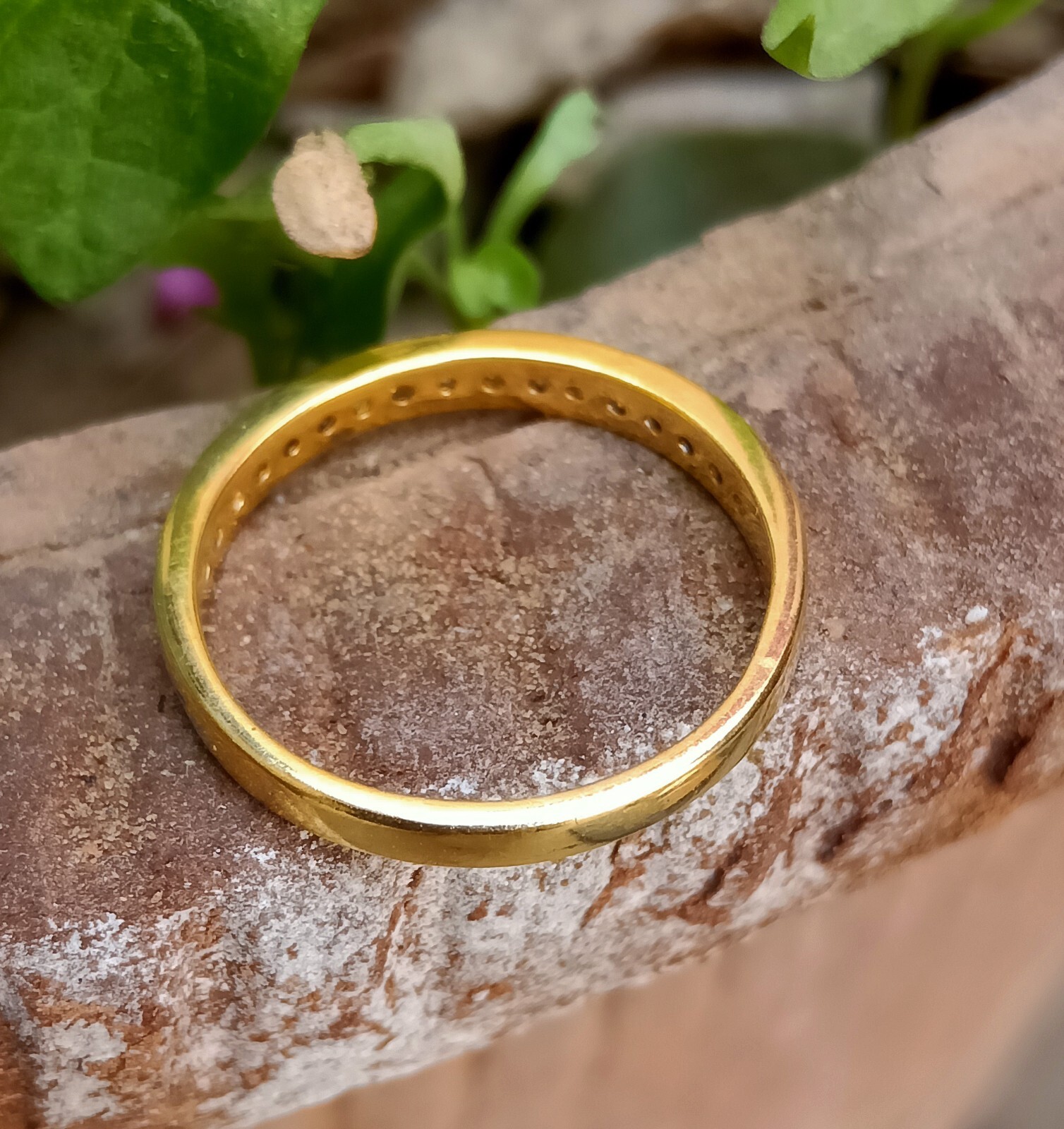 Half Band Ring Natural Yellow Diamond 925 Sterling Silver Stackable ...