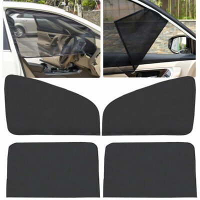 4pcs Magnetic Car Front Rear Window Sun Shade Cover Mesh Shield UV ...