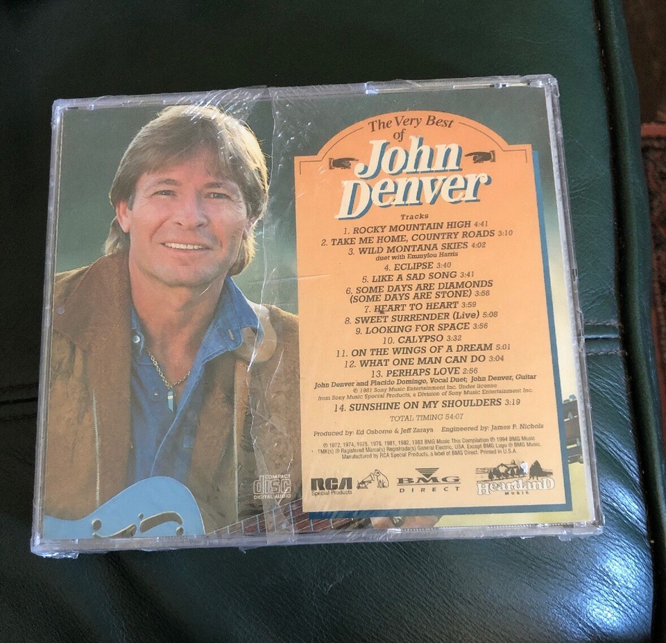 THE VERY BEST OF JOHN DENVER 2 CD SET (1994) RCA DVC2-1189 COUNTRY FOLK ...