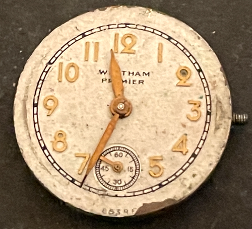 Vintage Waltham Premier Bartlett 870 Watch Movement Running Ticks 9j ...