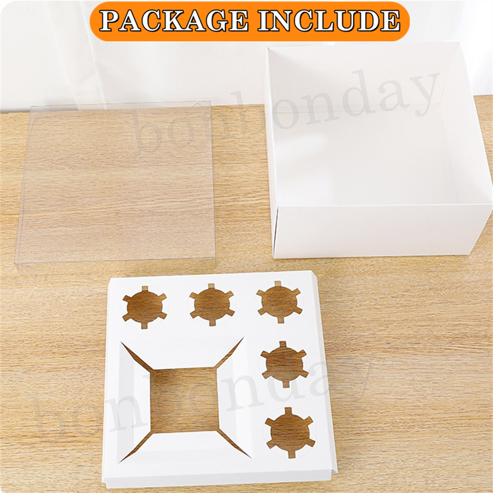 20X Clear Lid Bento Cake & Cupcake Boxes Windowed Cupcake Box for ...