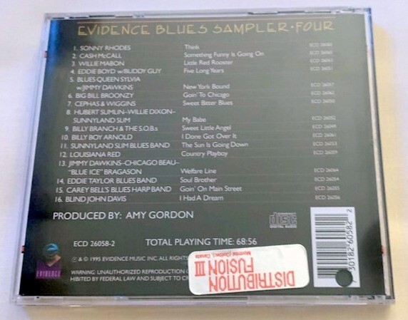 EVIDENCE BLUES SAMPLER:FOUR-CD SAMPLER (VARIOUS,BLUES)Carey Bell,Big ...
