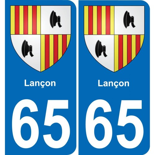 65 Lançon autocollant sticker plaque immatriculation auto ville | eBay