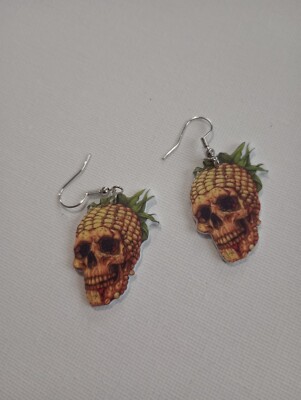 Skull Corn Dangling Earrings | eBay