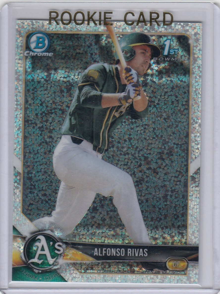 2018 BOWMAN DRAFT CHROME ALFONSO RIVAS SPARKLE REFRACTOR ROOKIE RC ...