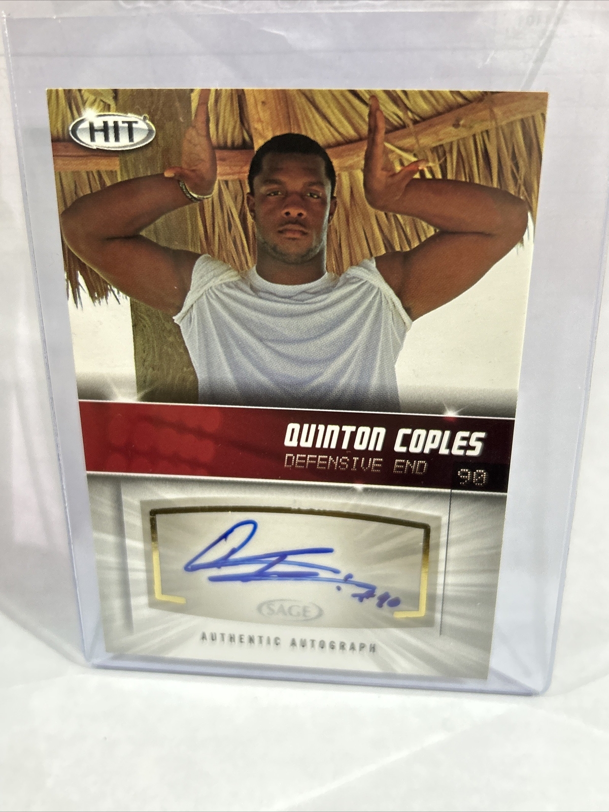 2012 SAGE HIT Autographs Quinton Coples Rookie Autograph. U.N.C, New ...