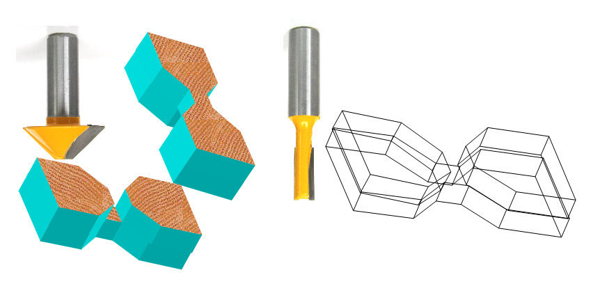 2 pc 1/2" SH Window grill Muntin/Mullion Cutter Router Bit Set sct-888 ...