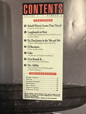 LONGBOARDER MAGAZINE 1993 VOL 1 #3 MICHAEL JUNOD-DR DON JAMES IN THE ...