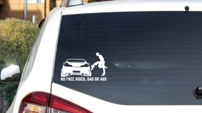 No Free Rides, Gas or Ass - Funny Car Decal Vinyl Sticker 4x4 Fridge ...