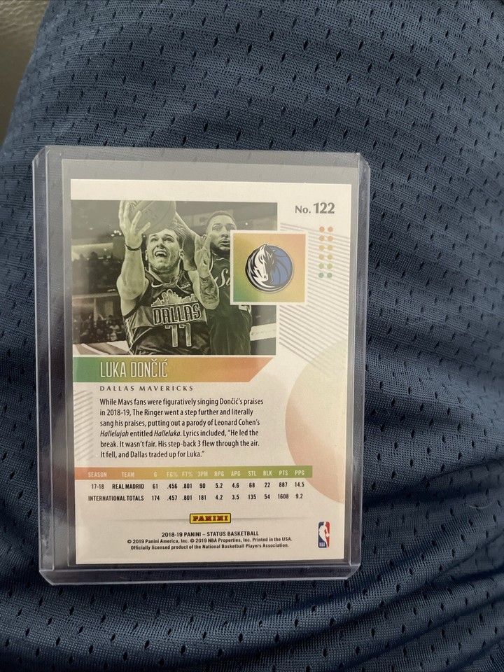 2018-19 Panini Status Luka Doncic #122 "Aqua" Rookie RC - Luka Magic ...