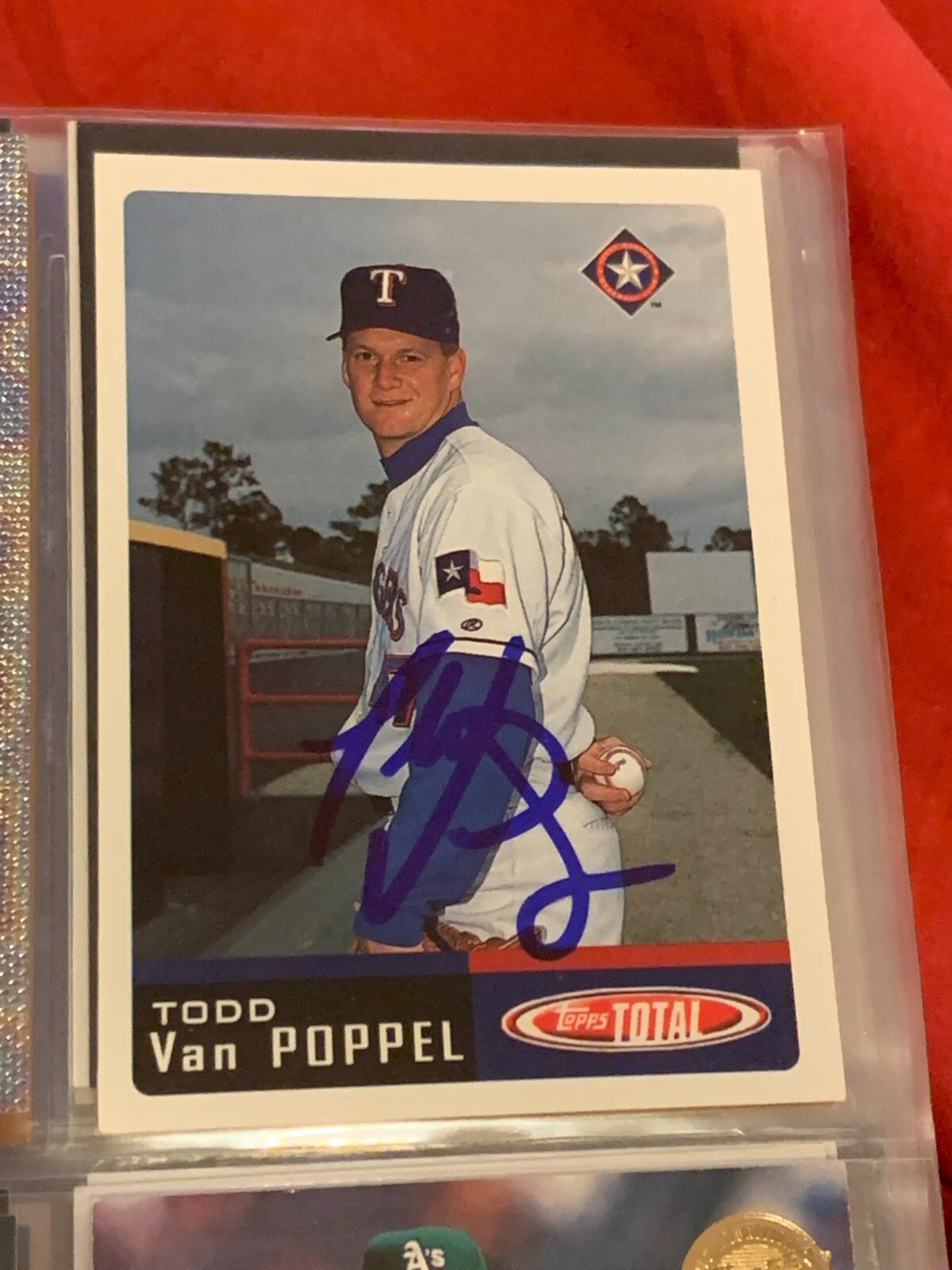TODD VAN POPPEL AUTOGRAPHED SIGNED 2002 TOPPS TOTAL CARD RANGERS COA | eBay