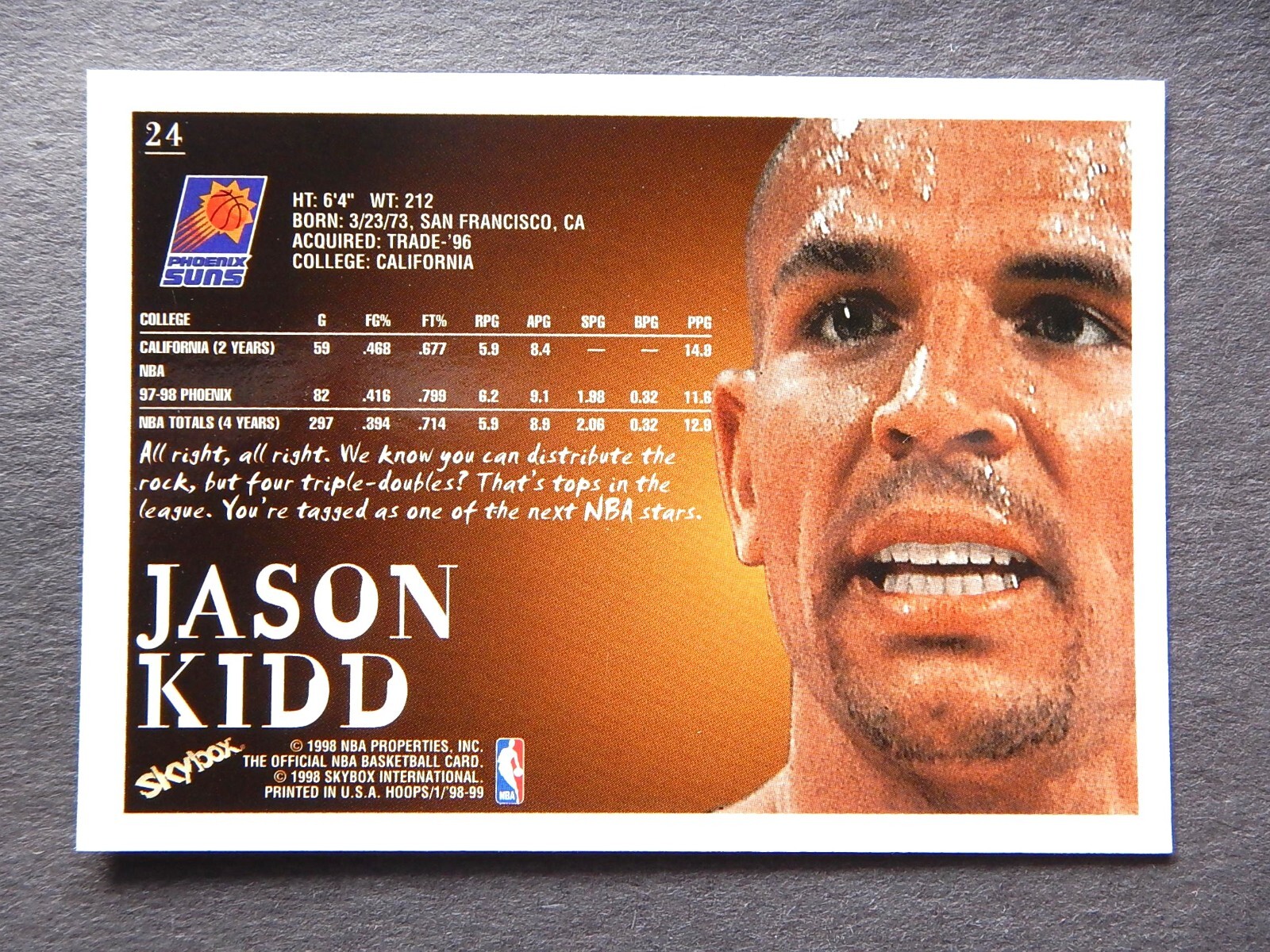 Jason Kidd #24 NBA Hoops 1998 Basketball Card (Phoenix Suns)* | eBay