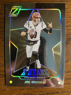 2022 PANINI ZENITH FOOTBALL JOE BURROW Z-STARS INSERT #ZS-14 CINCINNATI ...
