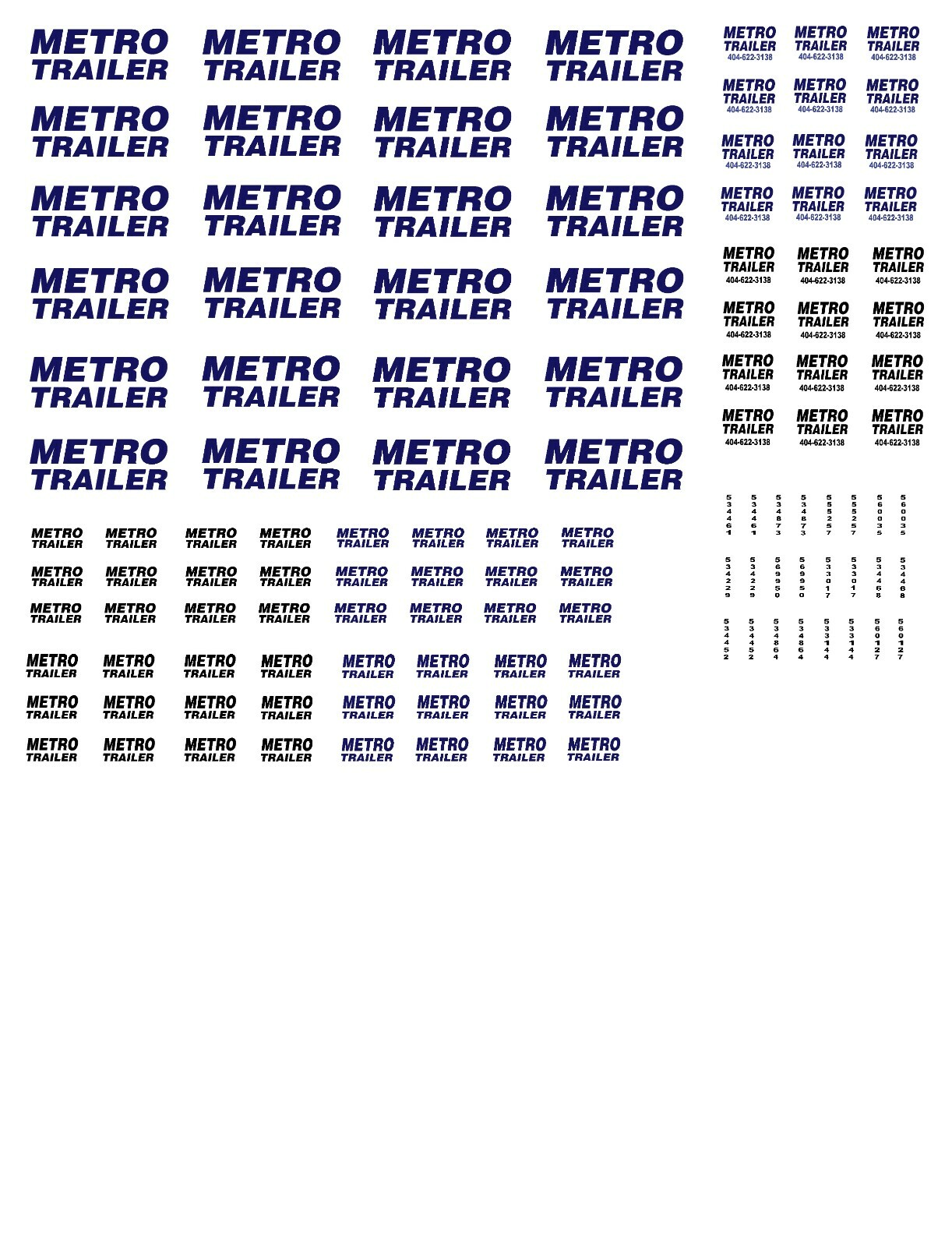 HO Scale Truck / Trailer Decals. " Metro Trailers " | eBay