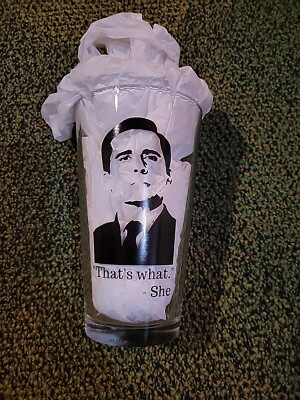 The Office 12oz Beer Pint Glass. Michael Scott That’s What She Said ...