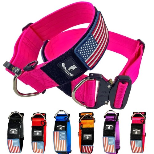 Tactical Dog Collar 2 Inch Nylon Dog Collar for Large Dogs Heavy Duty ...