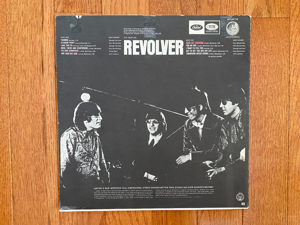 The Beatles Revolver LP Capitol ST 2576 1969 Pressing Green Label ...