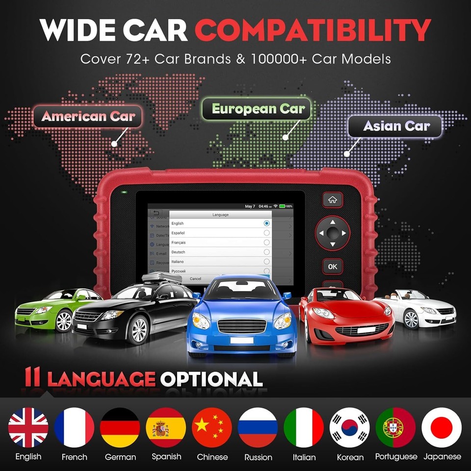 2026 LAUNCH CRP123X OBD2 Scanner Engine ABS SRS Code Reader Car ...