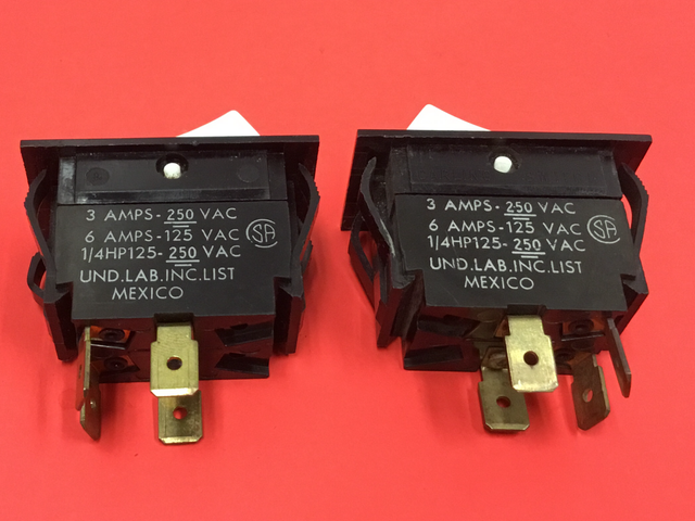 Carling Rocker Switch - 1/4 HP - 250VAC - ON/OFF - LOT OF (2) | eBay