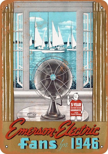 METAL SIGN - 1946 Emerson Electric Fans - Vintage Look Reproduction | eBay