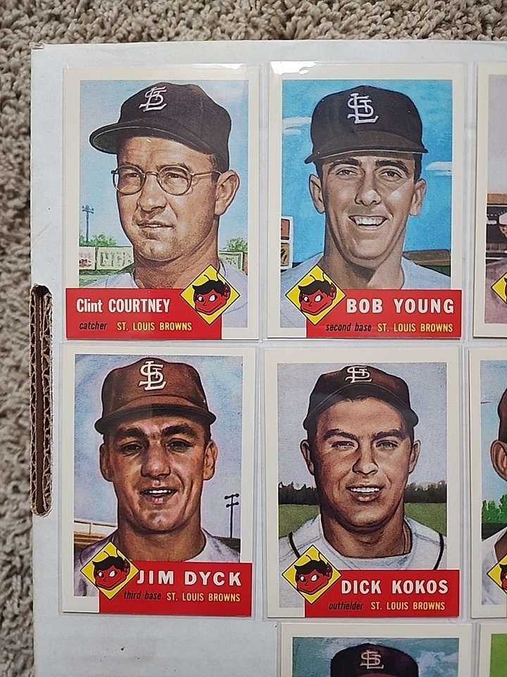 ST. LOUIS BROWNS *LOT OF 18* TOPPS BASEBALL ARCHIVES-ULTIMATE 1953 ...