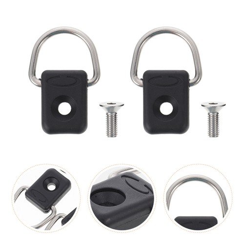 6 Sets D-ring Buckle Elastic Rope Kayak Bungee Buckles Deck Rigging ...