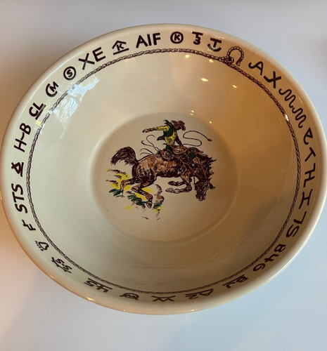 WESTWARD HO RODEO PATTERN 12 1/2" BOWL TRUE WEST IN TEXAS | eBay