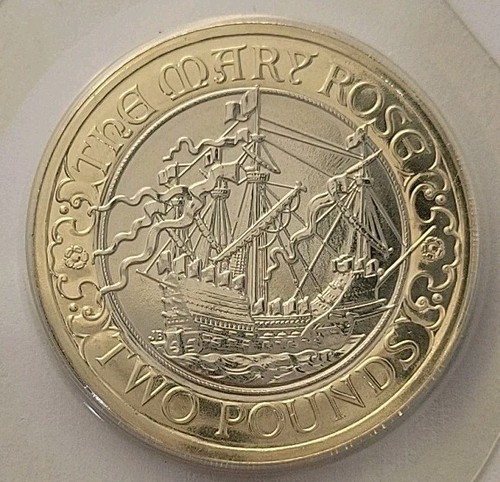 2011 Queen Elizabeth II The Mary Rose Brilliant Uncirculated Two Pounds ...