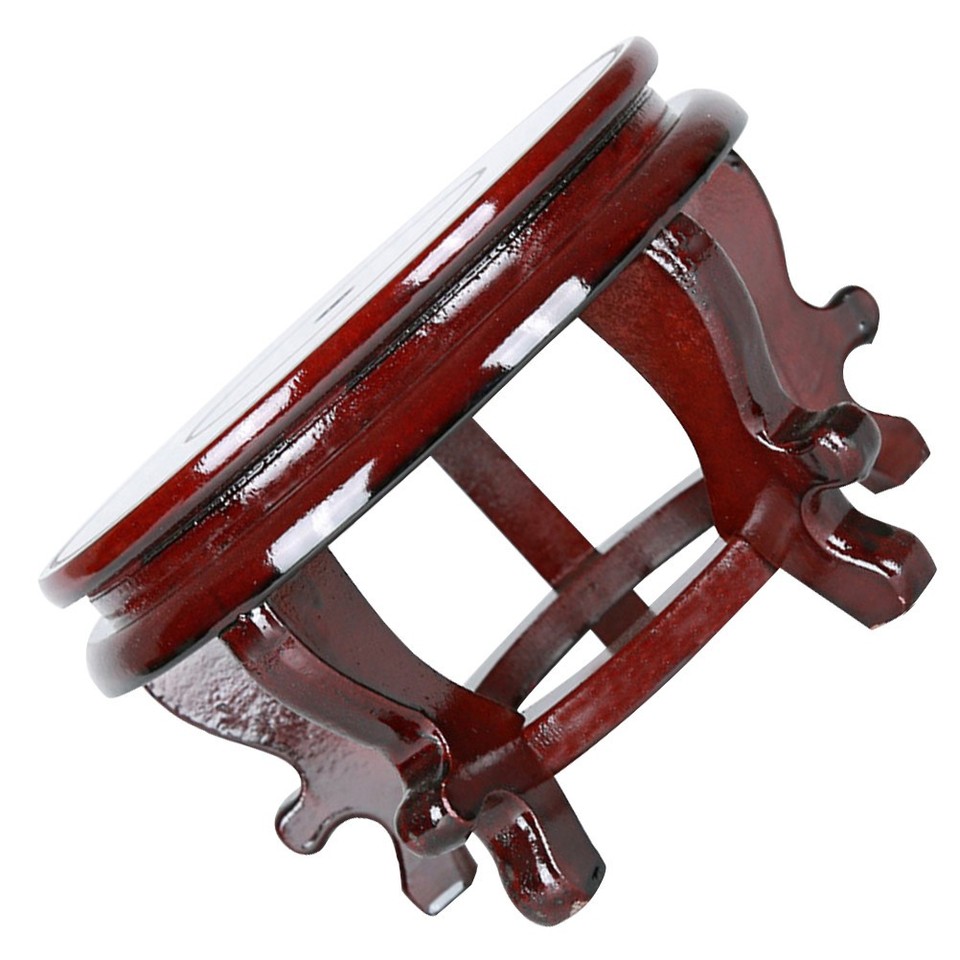 Wood Display Riser Flower Vase Base Asian Style Chinese Pot Stand ...