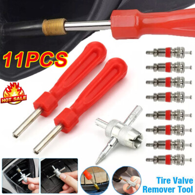 2x Valve Key Wheel Tyre Inner Tube Valve Remover Removal Tool New+ 8 ...