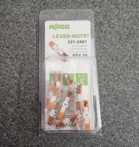 (10-Pk) Wago Locking Cable Splicer/Reducer Clear Orange 221-2401 | eBay