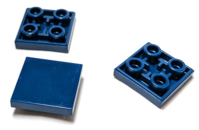 Lego - Lot of 3 - Dark Blue, Tile Special 2 x 2 Inverted | eBay