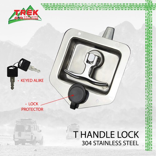 1X FOLDING T HANDLE / LOCK FLUSH MOUNT TOOL BOX TRAILER CANOPY ...