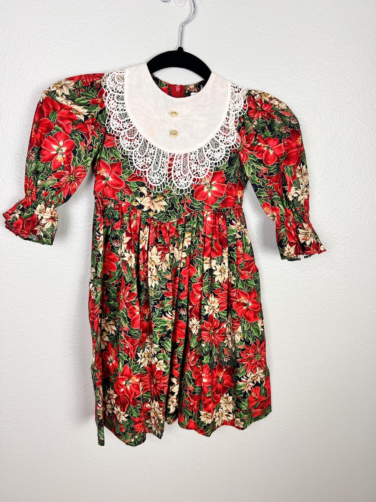 Vintage Ruth of Carolina Girls Dress Size 4 Christmas Holiday ...