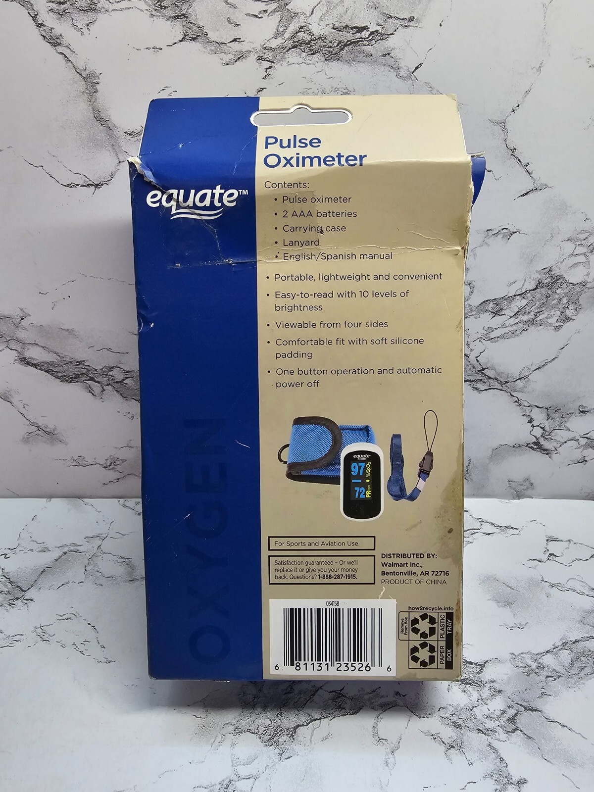 EQUATE CN310 Fingertip Oxygen Level Pulse Rate Oximeter for sale online ...