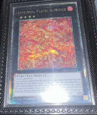 AGOV-EN043 Infernal Flame Banshee Quarter Century Secret Rare 1st Ed ...
