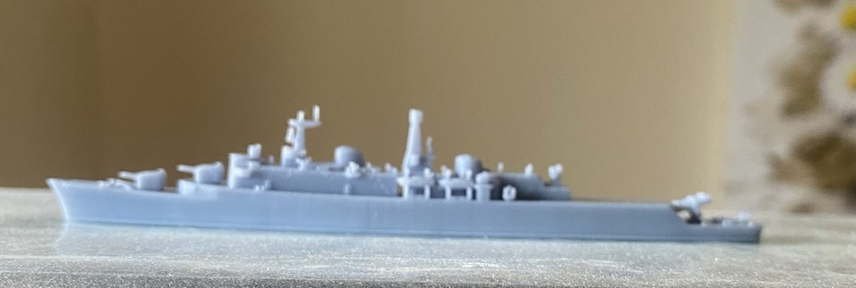 1:700 3D Printed County Class Destroyer Model Twin Mounted 4.5” Guns ...